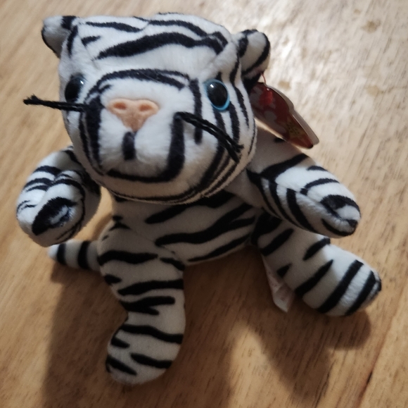 Ty | Toys | 996 Ty Beanie Baby Blizzard The Snow Tiger With Tags Intact ...